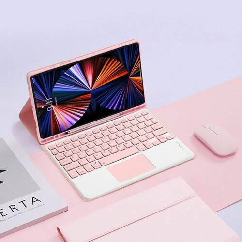 Чехол-клавиатура MyPads для Apple iPad Mini 6 2021 8.3", светло-розовый