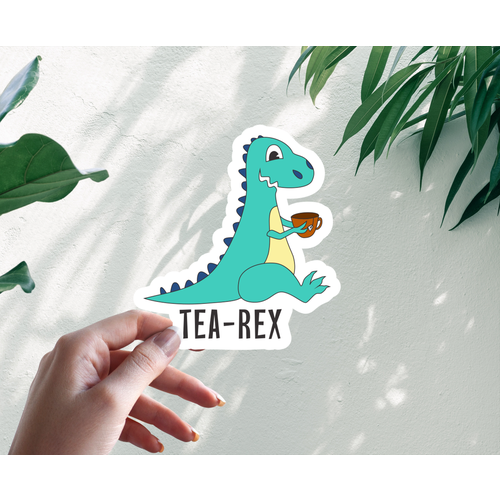 Наклейка Стикер Tea-Rex 20см