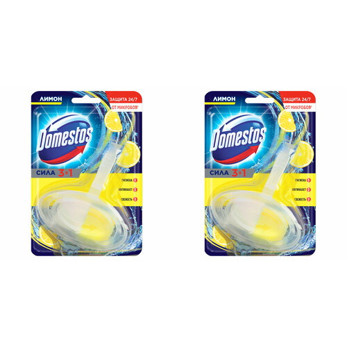 Domestos Блок для унитаза 3в1 Лимон, 40 г, 2 шт