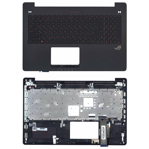Клавиатура для ноутбука Asus G550JK чёрная топ-панель