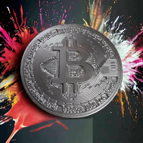 5 шт. Панно монета Биткоин 28см, сувенир Bitcoin. Декор для дома криптовалюта Btc ledger