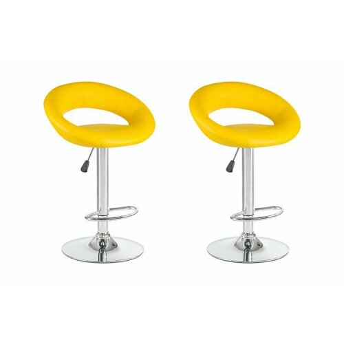 Комплект барных стульев "Mira" 2 шт - Жёлтый (экокожа)