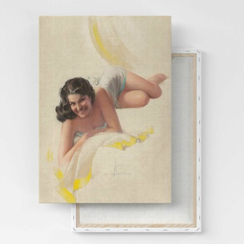 Картина на холсте, репродукция / Пин-ап / Рольф Армстронг - Bathing Beauty / Размер 30 x 40 см