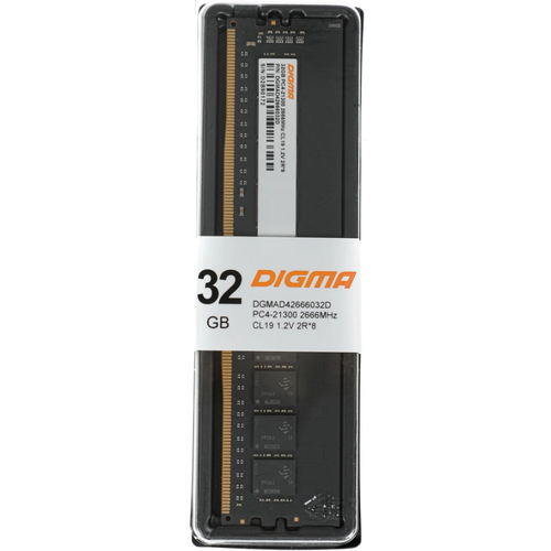 Память оперативная DDR4 32Gb Digma 2666MHz (DGMAD42666032D)