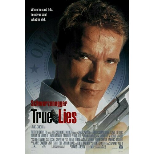 Плакат, постер на бумаге Правдивая ложь (True Lies), Джеймс Кэмерон. Размер 30 х 42 см