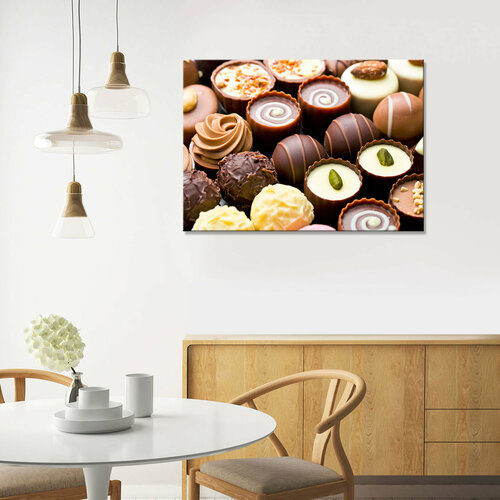 Картина/Картина на холсте для интерьера/Картина на стену/Картина для кухни/ - Красивые шоколадные конфеты(2) 50х70