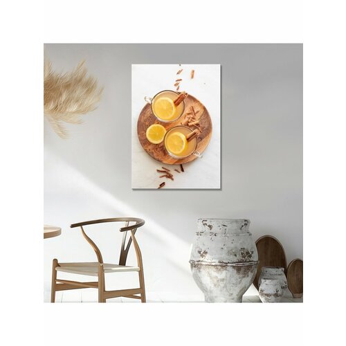 Картина на холсте с подрамником Чай с корицей 30х40