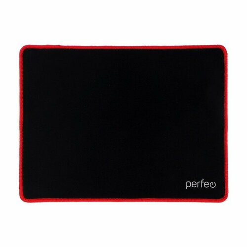 Коврик для мыши Perfeo Black, игровой, 320х240х3 мм, чёрно-красный