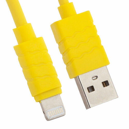 USB кабель для Apple iPhone, iPad, iPod 8 pin желтый, европакет LP