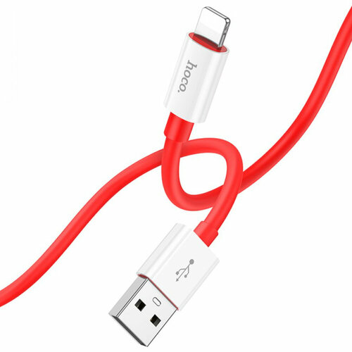 Кабель USB - 8 pin HOCO X87 Magic, 1.0м, 2.4A, цвет: красный