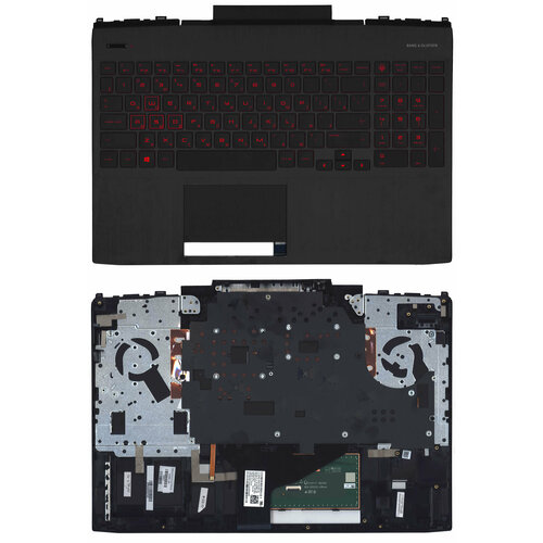 Клавиатура для ноутбука HP Omen 15-DC топкейс, черный, ver.2