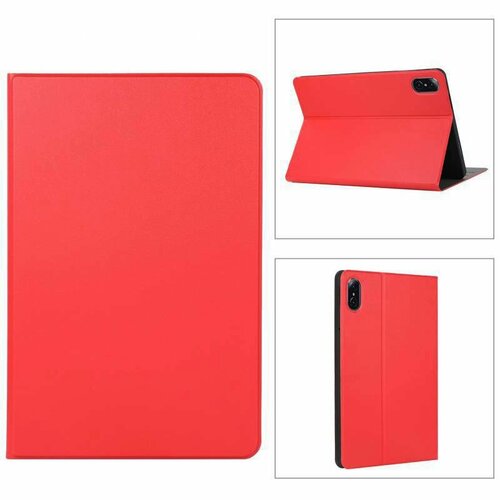 Чехол-обложка MyPads «Copertina elegante» для Honor Pad 8 (HEY-W09) из качественной водоотталкивающей импортной кожи в красный
