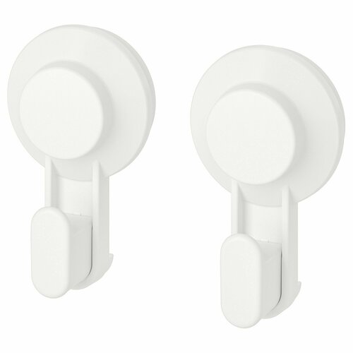 IKEA тискен Крючки с присоской. 2 шт, белый. TISKEN