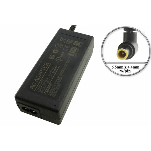 Адаптер (блок) питания 19V, 1.3A, 25W, 6.5mm x 4.4mm (ADS-40PNW, ADS-40FSG-19 19025GPG-1, LCAP21, WA-24C19FS), с вилкой, для монитора, телевизора LG