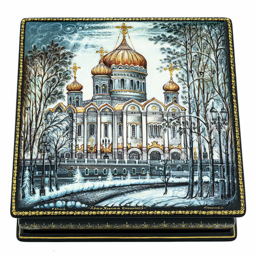 Шкатулка с художественной росписью "Храм Христа Спасителя"