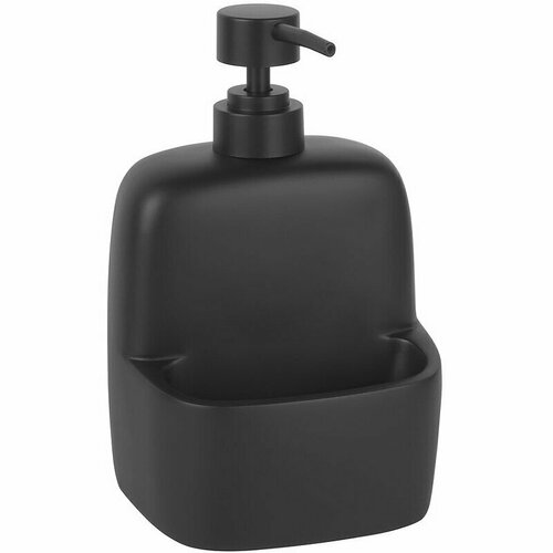 Дозатор для жидкого мыла WasserKRAFT K-8499BLACK с емкостью для губки Черный матовый