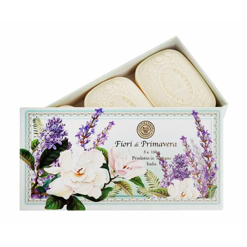 GOURMANDISE Набор натурального парфюмированного мыла "Весенние цветы", 3х150 г