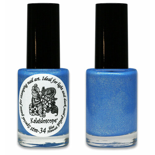 EL Corazon серия Kaleidoscope Лак-краска для стемпинга №stm-34 Blue Hawaii 9 мл
