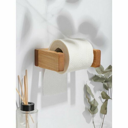 Держатель для туалетной бумаги, 15x5x12 см, берёза