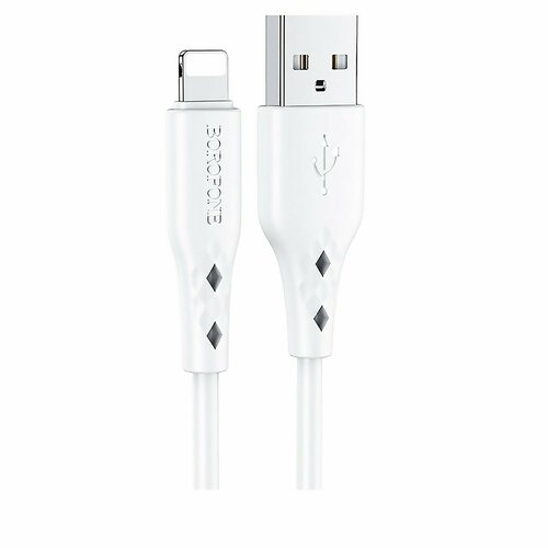 Дата-кабель USB универсальный Lightning Borofone BX48 (белый)