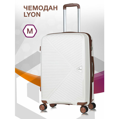 Чемодан L'case, 82.5 л, размер M, белый