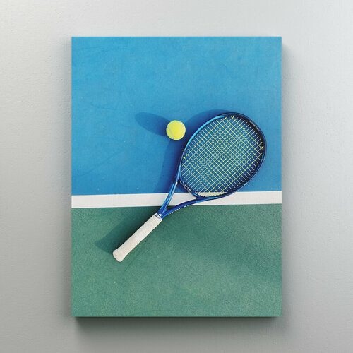 Интерьерная картина на холсте "Теннисный корт" спорт, размер 45x60 см
