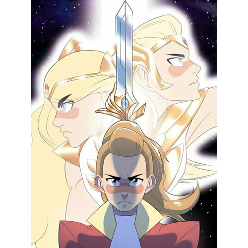 Плакат, постер на холсте She-Ra/Ши-Ра и непобедимые принцессы/комиксы/мультфильмы. Размер 21 х 30 см