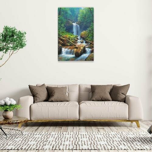 Картина на холсте 40x60 Альянс Лес "Марк Китли водопад" на подрамнике / интерьер/ декор
