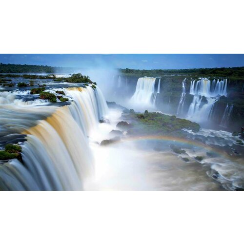 Картина на холсте 60x110 Альянс Лес "Аргентина Iguazu Falls водопад" на подрамнике / интерьер/ декор