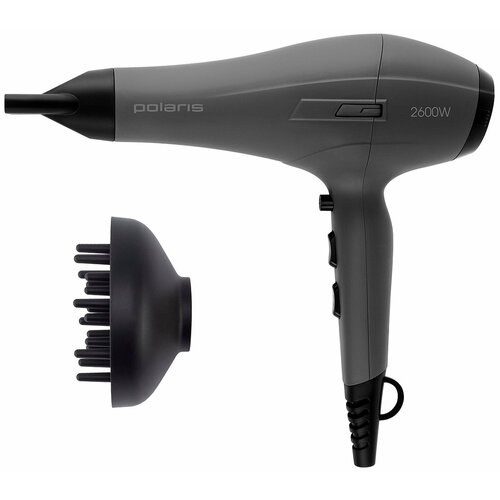 Фен Polaris PHD 2600ACi Salon Hair серый графит