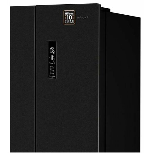 430800 Холодильник Weissgauff WCD 450 BG NoFrost Inverter 2-хкамерн. черный (двухкамерный)