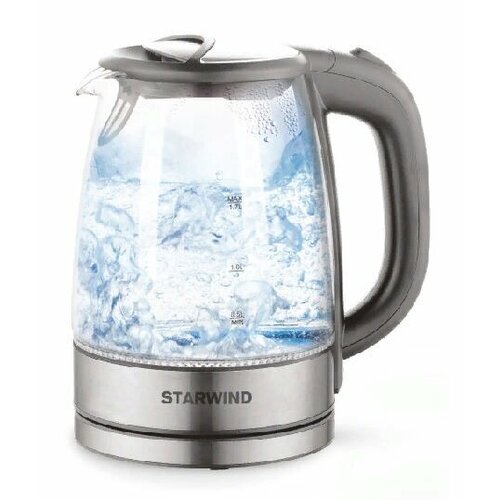 Чайник электрический STARWIND SKG2315, 2200Вт, серый и серебристый