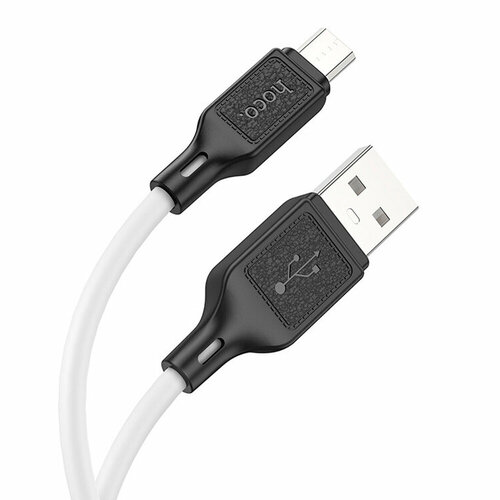 Кабель USB - микро USB HOCO X90 Cool, 1.0м, 2.4A, цвет: белый