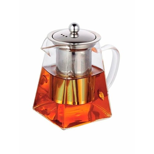Стеклянный жаропрочный заварочный чайник ZEIDAN Z-4433 / 1000 мл