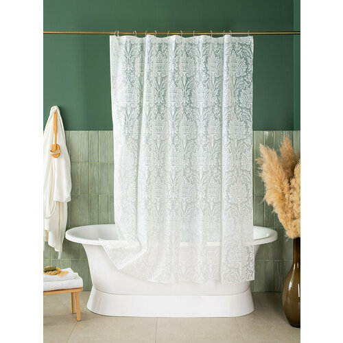 Занавеска (штора) Rоgаi для ванной комнаты пластиковая 180х180 (шхв)см, цвет белый