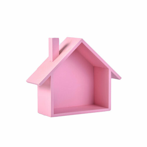 Полка Home Collection Домик Розовый 22.5х25.5х8см Розовый 1 шт