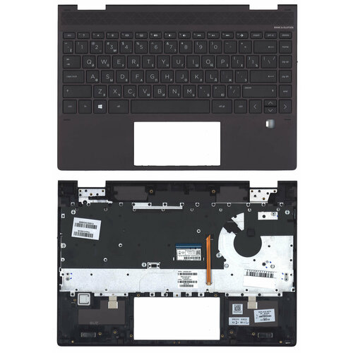 Клавиатура для ноутбука HP Envy x360 13-AR топкейс, коричневый, ver.1