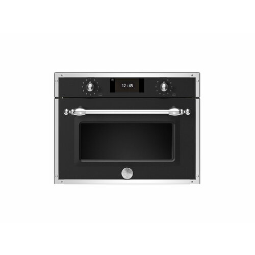 F457HERMWTNE Компактный духовой шкаф Bertazzoni, комбинированный с микроволновой печью, 60x45 см Черный