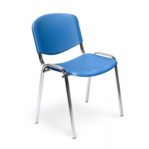Стул офисный Easy Chair Изо синий (пластик, металл хром)