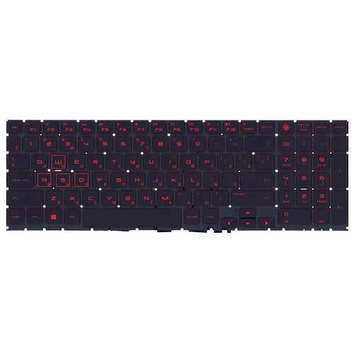 Клавиатура для HP Omen 15-dc0018no ноутбука с красной подсветкой