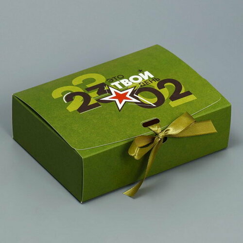 Коробка подарочная, упаковка, "23.02", 16.5 x 12.5 x 5 см