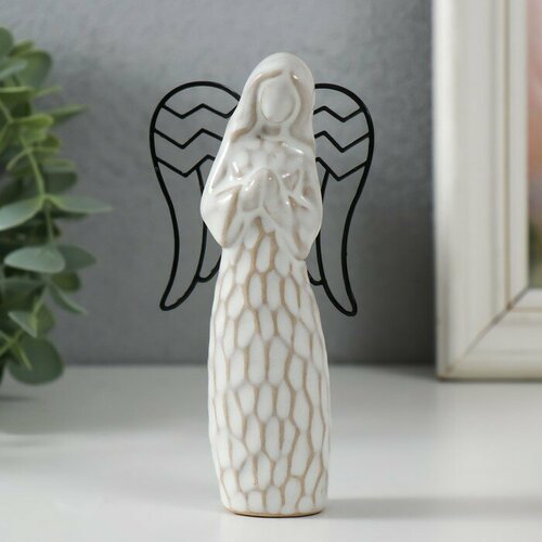 Сувенир керамика, металл "Ангел. Молитва" беж 7,5х3,8х12,8 см 9691058