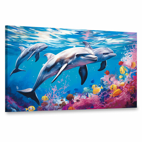 Интерьерная картина 100х60 "дельфин"