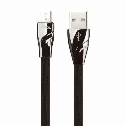 USB кабель Hoco U57 Twisting Charging Data Cable For Micro L=1,2M черный