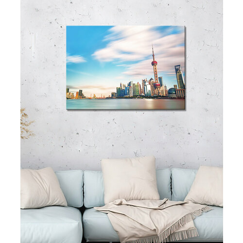 Картина/Картина на холсте для интерьера/Картина на стену/Картина для кухни/ -Китай небоскребы 16 20х30