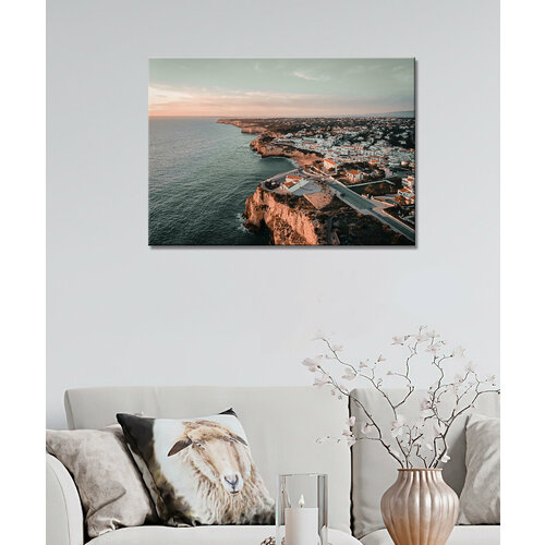 Картина/Картина на холсте для интерьера/Картина на стену/Картина для кухни/ -Португалия океан скалы 21 30х40