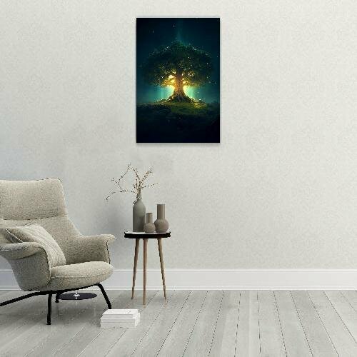 Картина на холсте 40x60 Альянс Лес "Волшебное дерево 1" на подрамнике / интерьер/ декор