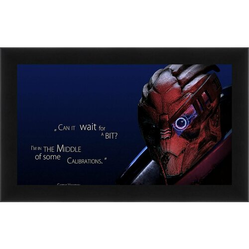 Плакат, постер на бумаге mass effect 3, garrus vakarian, quote. Размер 30 х 42 см