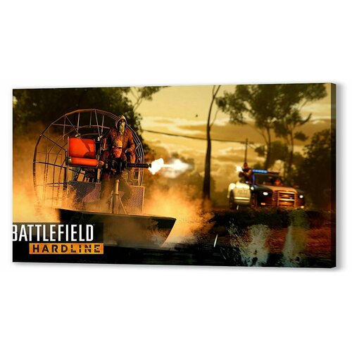 Плакат, постер на холсте Battlefield: Hardline. Размер 30 х 42 см