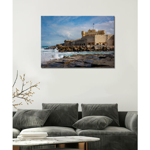 Картина/Картина на холсте для интерьера/Картина на стену/Картина для кухни/ - Египет/Крепость Кайт-Бей (1) 30х40